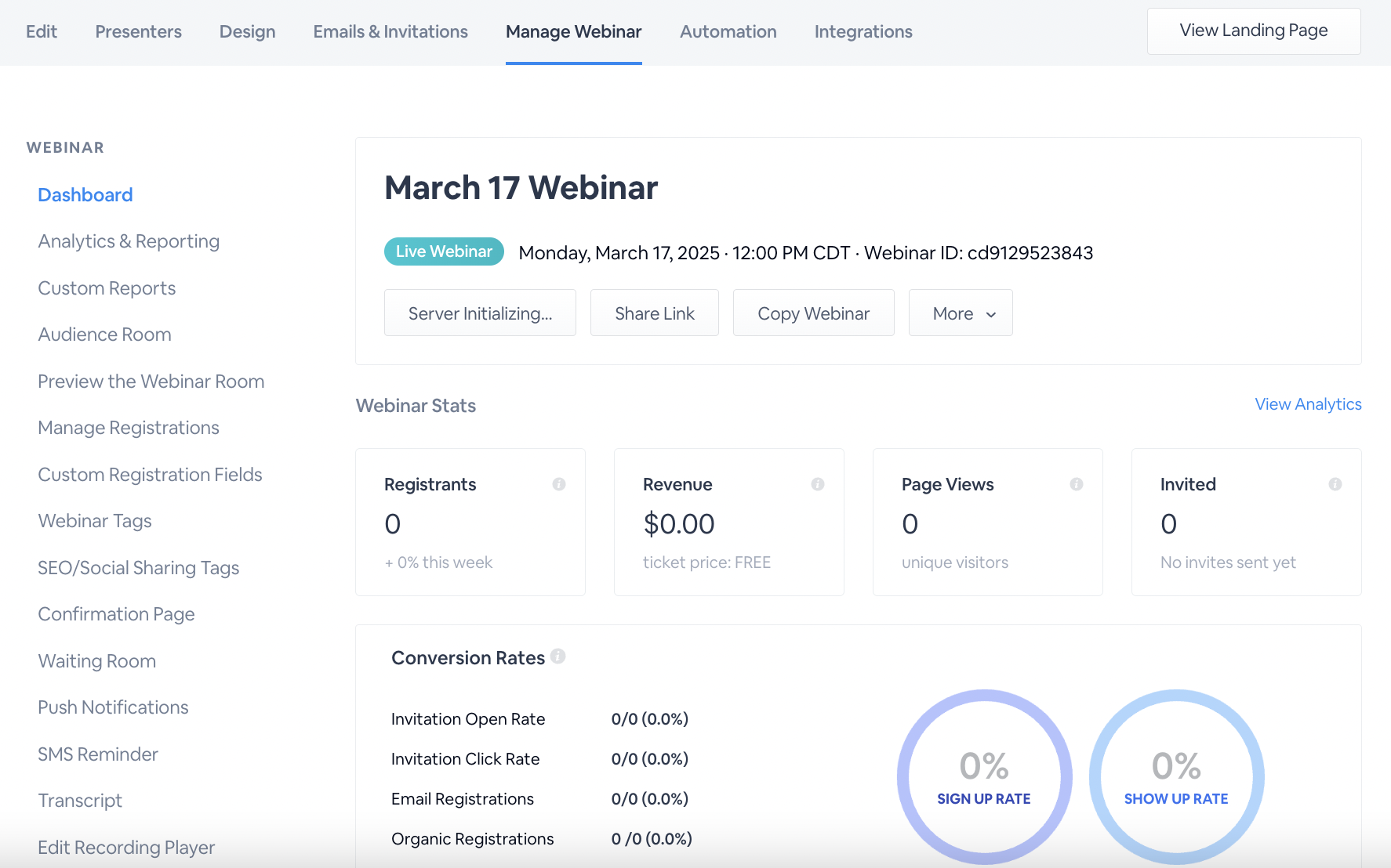 BigMarker Webinar Dashboard Guide for Admins, Hosts & Presenters